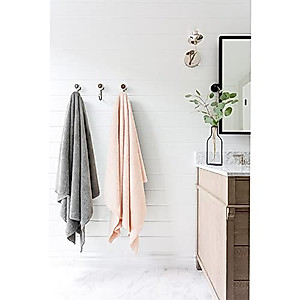 Pack of 2, Large Microfiber Hair Towels for Women-Super Absorbent & Quick Dry Hair Drying Towel- Hair Towel Wrap for Curly Hair Long & Short Hair- Anti-Frizz Hair Turbans for Wet Hair (Gray & Pink)