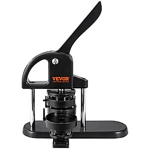 VEVOR Button Maker, 1/1.25/2.28 inch(25/32/58mm) 3-in-1 Pin Maker with 300pcs Button Parts, Ergonomic Arc Handle Punch Press Kit, Button Maker Machine with Panda Magic Book, for Children DIY Gifts