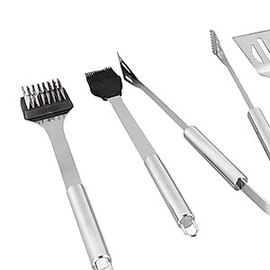 20pcs BBQ Grill Set Professional Stainless Steel Tongs Spatula Fork Brush Barbecue Tool Set for Outdoor Camping Travel