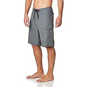 Quiksilver mens Manic 22 Inch Length Cargo Pocket Boardshort Swim Trunks, Iron Gate, 34 US