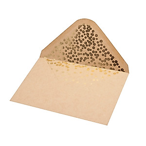 Chriz.Z Invitation Cards - 50-Count 4" x 6" Black Invitation Cards ‘’You Are Invited’’ in Gold Foil with 52 Gold Confetti Foil Kraft Envelopes – For Wedding, Bridal Shower, Baby Shower, Birthday