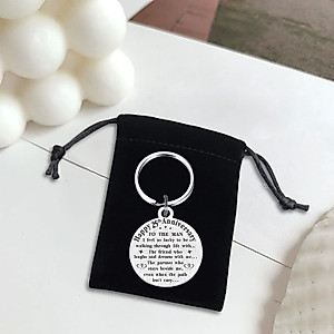 TANWIH 25th Wedding Anniversary Keychain Gifts, Best Husband Since 2000, 25 Year Anniversary Decoration for Him Men