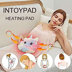 Intoypad Unicorn Microwavable Heating Pads for Pain Relief, Cramps, and Menstruation with Lavender Scent
