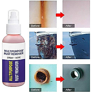 KINGSLAY Instant Rust Remover Spray 100 ML - Anti Rust Inhibitor Derusting Spray, Car Maintenance Cleaning Rust Dissolver, for Car Repair, Car Detailing,Cleaning, Metal Repair, Stainless Steel  (B)