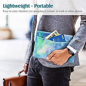 TiMOVO Case for Galaxy Tab A8 10.5 inch 2022 SM-X200/SM-X205, Multiple Viewing Angles Folding Stand Case with Document Card Slots and Hand Hold Strap Fit Samsung Tab A8 Case, Dreamy Nebula