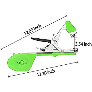 Plant Tying Machine, Plant Tying Gardening Tape Tool with 10 Rolls of Tapes and a Box of Staple for Vegetable, Grape, Tomato, Cucumber, and Flower