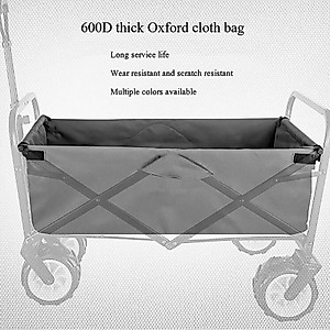 SH-gwtc High Capacity Folding Wagon Replacement Bag, Portable Garden Cart/Outdoor Wheel Barrow Replacement Bag/Trolley Replacement Bag L85xW48xH26cm 106L (Color : H)