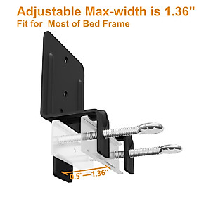 Askeld 6 PCS Non-Slip Mattress Gaskets, Mattress Gripper for Metal Bed Frame, Adjustable Mattress Slide Stopper, Durable Mattress Retainer Bar,Keep Mattress from Sliding,Black