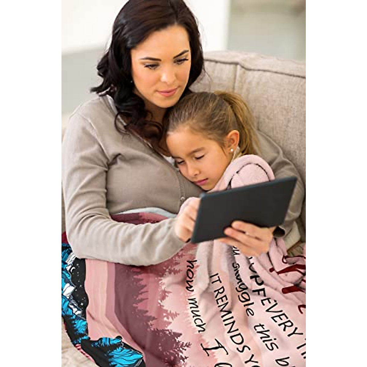 Qotuty Mothers Day for Mom, Gifts for Mom from Daughter Blankets 60"x50", Birthday Gifts for Mom, Mom Birthday Gifts from Daughter, Best Mom Gifts from Son Daughter, Gift for Mom Throw Blanket