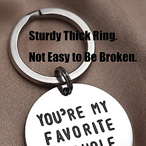 LParkin You're My Favorite Asshole Keychain Funny Man Valentines Day for Husband Boyfriend Gifts