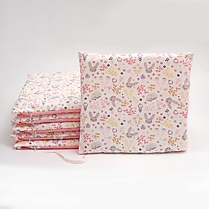 6Pcs Cotton Baby Crib Bumper Pads, 12x12IN Breathable Mesh Crib Liner Padded Crib Bumpers Safe Crib Protector Buffer Pads Crib Bedding Bumper Washable Bed Bumper for Cribs for Toddler Boys Girls