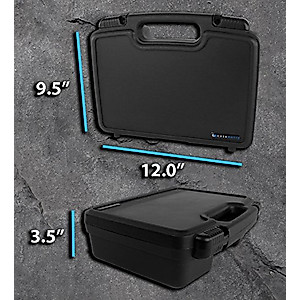 CASEMATIX Pico Mini Projector Case Compatible with LG CineBeam PF50KA, PH30JG, PF50, PH30, PH150G, PH550 and Other Pico Projectors and Accessories - Hard Shell Outer and Customizable Foam, Case Only