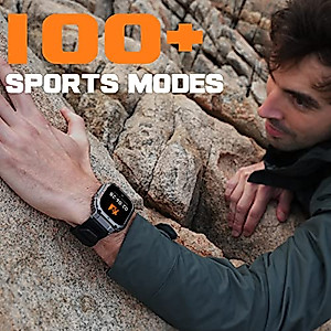 KACLUT Smart Watch,100M Waterproof Rugged Military Smartwatch with Bluetooth Call(Answer/Dial Calls) 2-inch Utral Large HD Display 70 Days Extra Long Battery Life,100+ Sports Modes Fitness Tracker