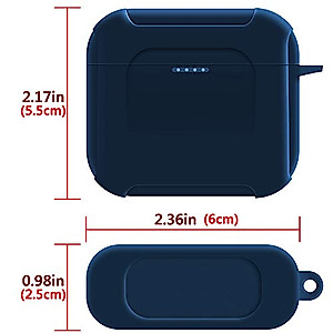 Geekria Silicone Case Cover Compatible with Skullcandy Indy Evo True Wireless Earbuds Protective Charger Carrying Case, Wireless Earphones Skin Cover with Keychain Hook, Charging Port Accessible.