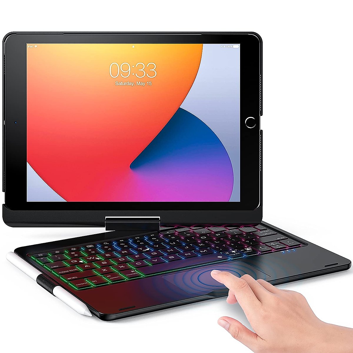 Keyboard Case Compatible with iPad 10.2 2021 9th /8th/7th Generation & iPad Pro 10.5 inch & iPad Air 3rd Gen - Wireless Backlight Keyboard with TouchPad for iPad 10.2/10.5