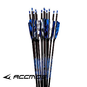 340-Spine Arrow 32-Inch Arrow Target Practice Arrow Hunting Arrow Carbon Arrows Compound Bow Recurve Bow Adult Youth Archery Indoor Outdoor Shooting Bullet Field Tip 18pc Style2