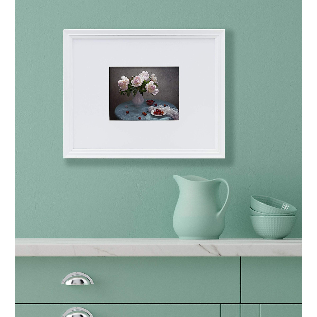 Studio Nova Picture Frame Displays 8 x 10 Photos 16 x 20 Without Mat, White