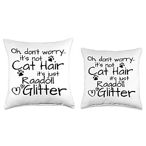 Funny Cat Owner Gifts & Cat Lover Gift Ideas Gift Ragdoll Lover Cat Mom Throw Pillow, 16x16, Multicolor