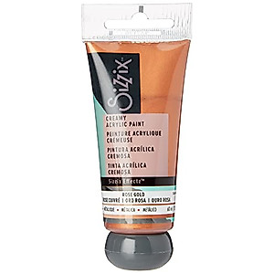 Sizzix Effectz Creamy Metallic Acrylic Paint Rose Gold 60ml, 664562