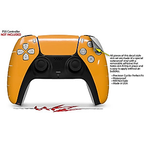 WraptorSkinz Skin Wrap compatible with Sony PS5 DualSense Controller Solids Collection Orange (CONTROLLER NOT INCLUDED)