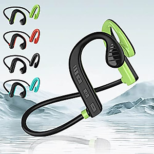 Bone Conduction Headphones, Wireless Earbuds Bluetooth 5.2 Headphones, Open Ear Sports Headset with Mic, Sweatproof Sports Earphones for Running, Cycling, Driving, Gym, 10Hr Playtime (Blue)