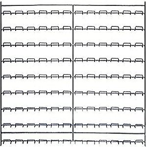 Quantum Storage Systems Quantum WLP-1836C Wire Louvered Panel, 36' Width x 18' Height, Chrome, 175 lbs Load Capacity