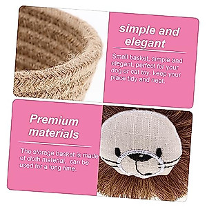 STOBAZA Nordic Cotton Rope Storage Box Porch Finishing Basket Home Animal Weaving Desktop Storage Box Baby Basket Woven Basket Baby Storage Basket Woven Baskets for Storage Nursery Baskets