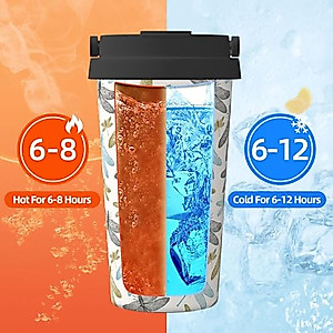 WANGXUEE simple dragonfly Print 500ml Stainless Steel Travel Tumbler Double Wall Vacuum Insulated Coffee Mug