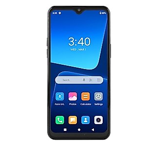 Smartphone, 6.5inch Ultra HD Screen 13 MP Camera Face Recognition Unlocked Cell Phone 4GB RAM 64GB ROM 8000mAh High Capacity Battery Triple Card Slot Mobile Phone (Blue)