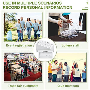 Yeaqee 800 Pcs Raffle Ticket Sheets 5.12'' x 2.76'' Raffle Tickets for Contests Blank Entry Forms Collect Name Address Phone Number Email for Lotteries Prize Game Ballots School Events(White)