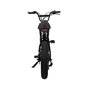 M Massimo 20" Fat Tire E-14 Urban Runner Electric Bike for Adults 48V 750W LED Headlight Taillight Full Suspension Range 43 MI 5 Speed Electric Motor 7 Speed Manual Shimano Gears (Red)