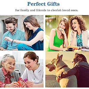 mingkejw Urn Bracelet for Ashes Cremation Jewelry for Women Men Cuff Bangle Braided Leather Wristband Mmeorial Bracelet Keepsake Jewelry,Black 24cm