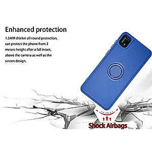 jioeuinly Cloud Stratus C7 Case Compatible with Cloud Mobile Stratus C7 Phone Case Cover [with Tempered Glass Screen Protector][Speaker Transfer Design] Blue