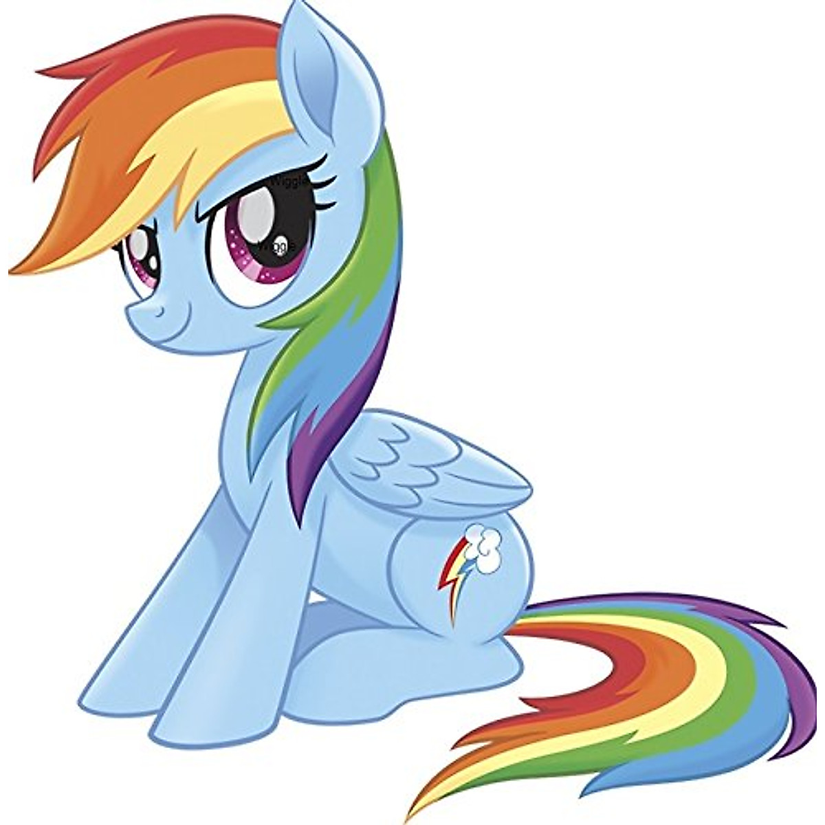 9 Inch Rainbow Dash Wall Decal Sticker MLP Pegaus Pony The Movie Removable Peel Self Stick Adhesive Vinyl Decorative Art Kids Room Home Decor Girl Bedroom Nursery 9 by 8 inches Tall