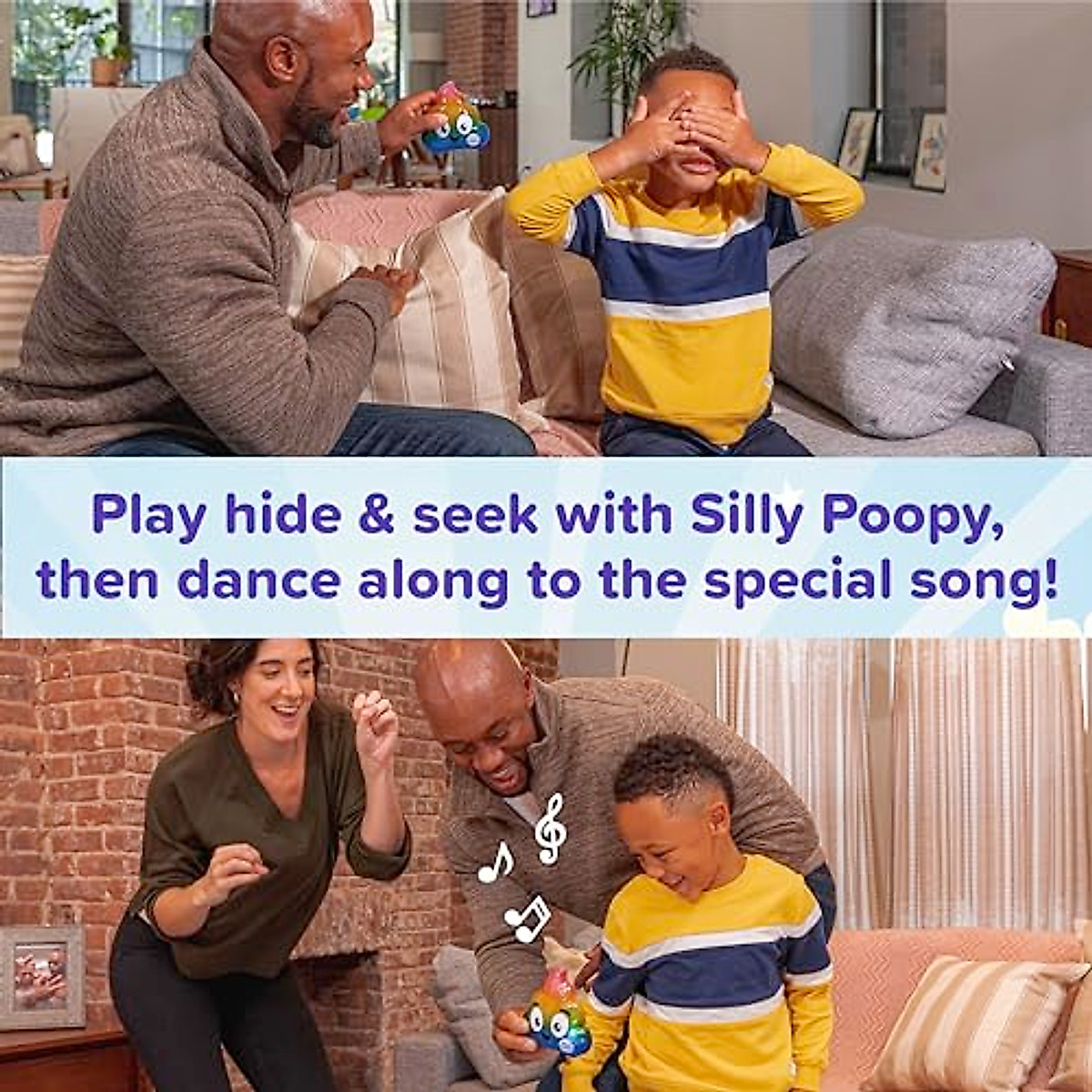 WHAT DO YOU MEME? Silly Poopy's Hide & Seek - The Talking, Singing Rainbow Hide & Seek Toy - Learning Toys for Toddlers 3-4 Years, Toddler Travel Toys, Hide and Seek Toys for Kids by Relatable