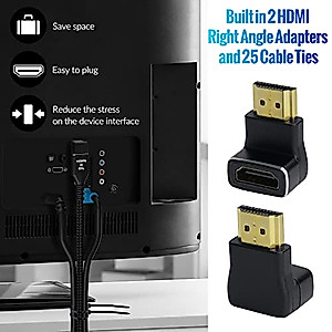 4K HDMI Cable 4 Feet (3 Pack), Ultra HD HDMI 2.0 Cable, Nylon Braided & Gold Connectors, 4K @ 60Hz, 2K,1080P, HDCP 2.2, ARC, Bulk HDMI Cables for Laptop, Monitors, HDTV, PS5, Xbox One & More