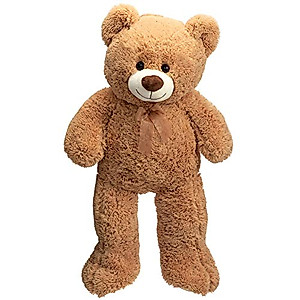 HollyHOME Teddy Bear Stuffed Animal Plush Giant Teddy Bears with Footprints Big Bear 36 inch Tan