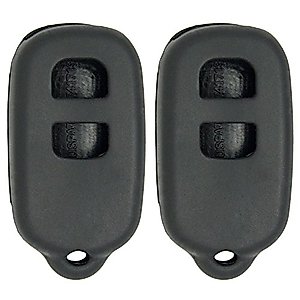 Keyless2Go Replacement for New Silicone Cover Protective Cases for Remote Key Fobs with FCC GQ43VT14T HYQ12BAN HYQ12BBX - Black (2 Pack)