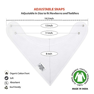 Meerdif Baby Bandana Drool Bibs 10-Pack Baby Bibs for Boys, Girls, Unisex for Teething and Drooling (Plain 1) by TheAZBaby