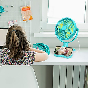 GagetElec 8-Inch Stroller Fan for Baby,10000mAh Personal Portable Fan 4 Speeds Car Seat Baby Fan with Flexible Tripod Fix on Stroller,Car Seat,Golf Cart