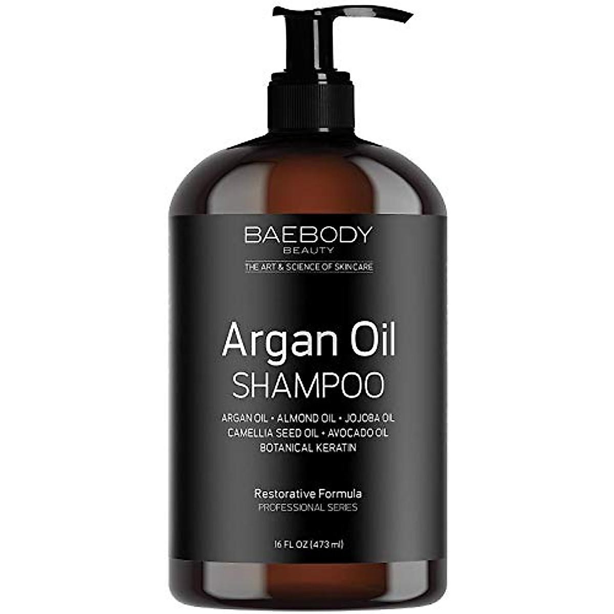 Baebody Moroccan Argan Oil Shampoo for Dry Hair - Moisturizing Formula for Women and Men, Hydrating and Sulfate-Free, 16 fl oz