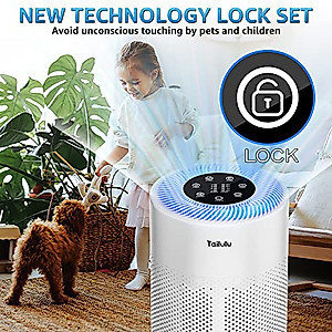 Air Purifier for Bedroom, H13 True HEPA Air Purifier for Home Large Room Up to 1722ft², with Night Light, Sleep Mode for Allergies Pets Dust Smoke Pollen Dander Hair Smell and Dog Odor