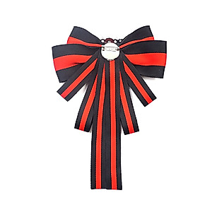 Christmas Ribbon brooch for women men bowknot costume brooches women jewelry beads accessories womens bow tie bow brooch (dk blue)