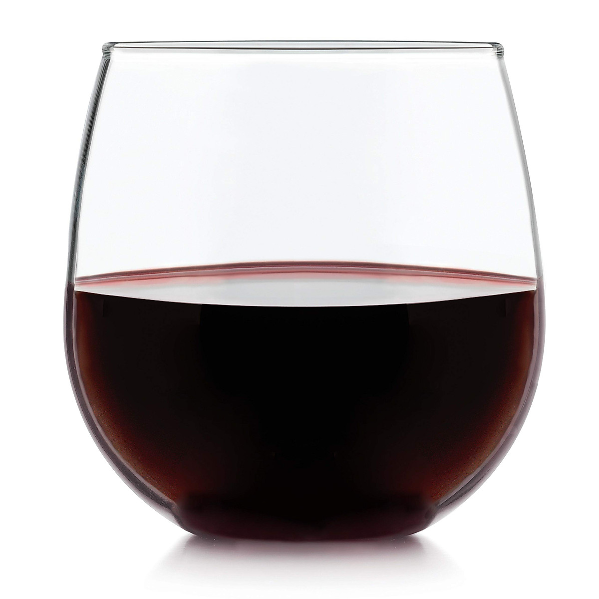 Libbey Stemless Red Wine Glasses, 16.75-ounce, Set of 8