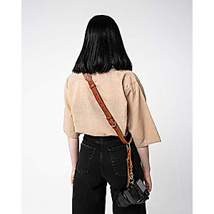 Camera Strap Accessories for One Camera-Professional Single Leather Harness Shoulder Strap Solo Camera Quick Release Gear for DSLR/SLR ProInStyle Strap (Tan)