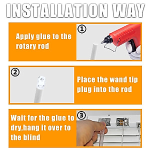 LifCratms 6Pcs Hardware Tilt Wand Tip, Transparent Repair Interior Window Blind Tilt Wand Tip for Broken Horizontal Blind Tilt Wand Vertical Blinds Replacement Parts