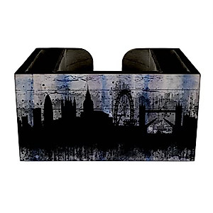 Bar Caddy - City Scene Design - 3 Compartment Caddy