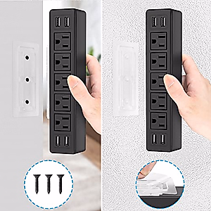 Under Desk Power Strip 4 AC 4 USB-A & 5 AC 4 USB-A