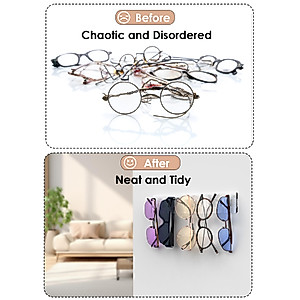 collwait 2 Pack Sunglass Organizer Sunglass Holder for Wall, Sunglasses Storage Organizer, Acrylic Sunglass Display Sunglasses Rack, Wall Mounted Sunglass Holder for Hanging Your Multiple Eyeglasses