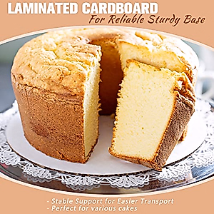 100 Pcs Round White Cake Boards 6 Inches Cardboard Cake Rounds Grease Proof Cake Base Disposable Cardboard Circles Pizza Cake Circles Cake Stands for Cake Pizza Decorating Baking Party Supplies